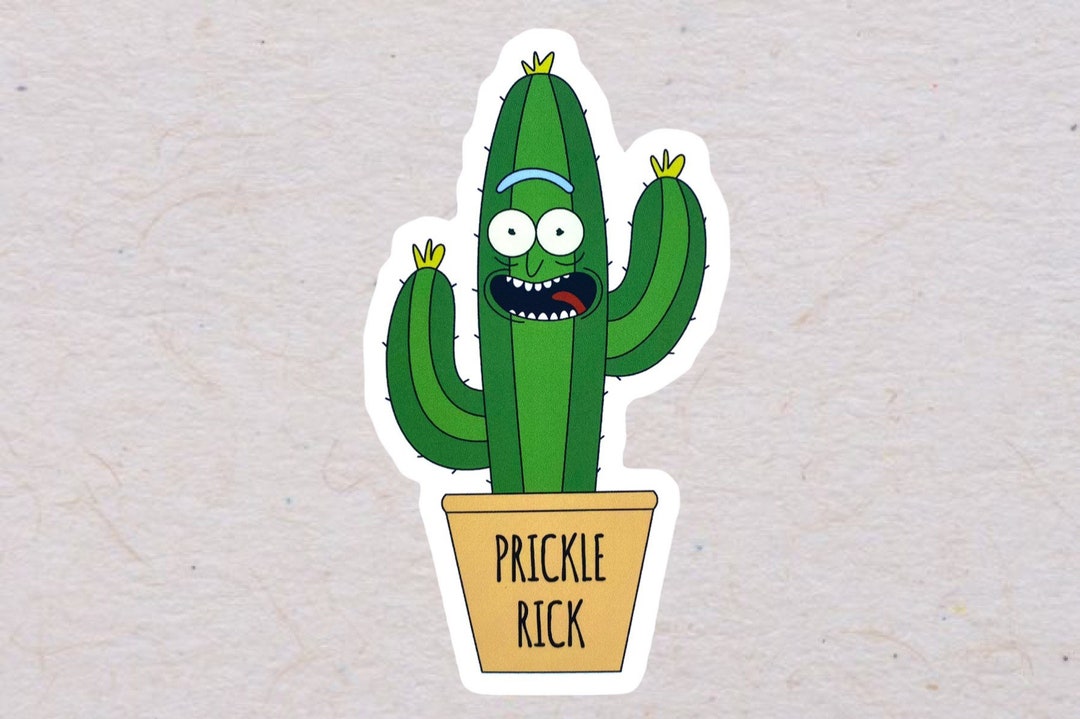 Pickle Prickle Rick and Morty Cactus Matte Sticker - Etsy