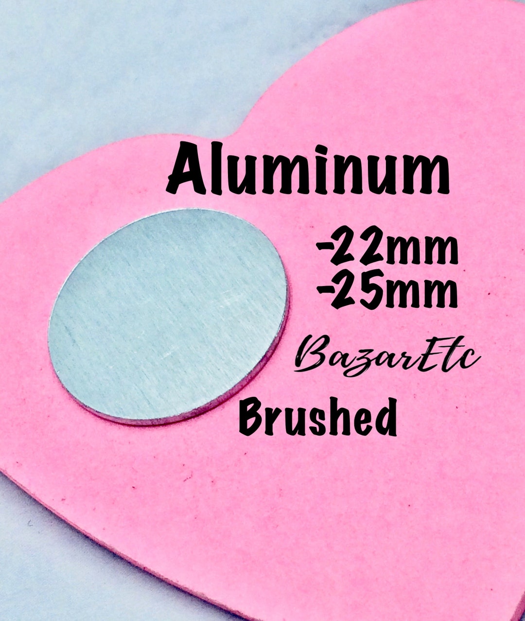 10pcs 22mm 7/8 ALUMINUM Stamping BLANKS, Jewelry Round Circle ...