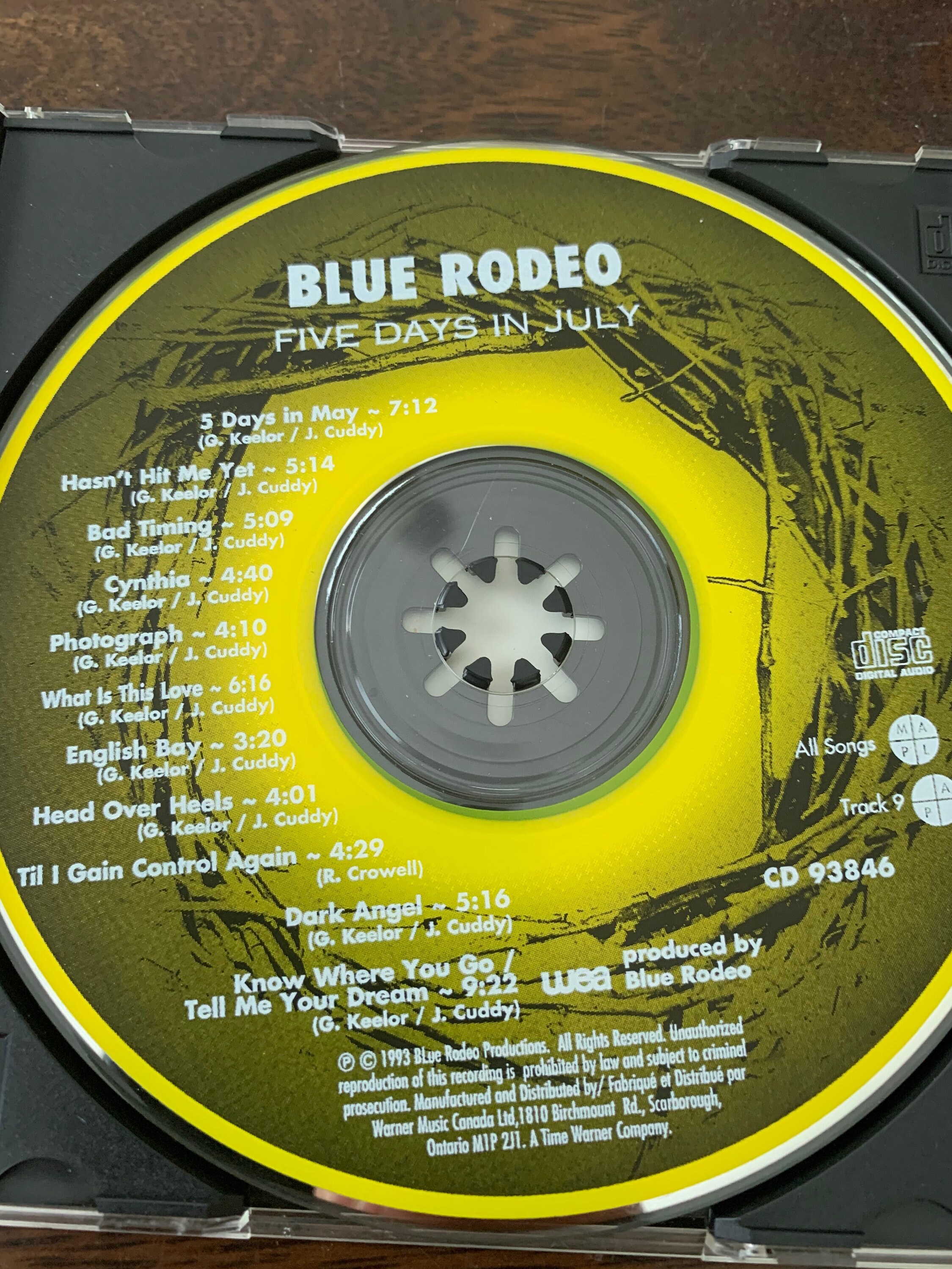 Blue Rodeo Five Days In July CD | Etsy
