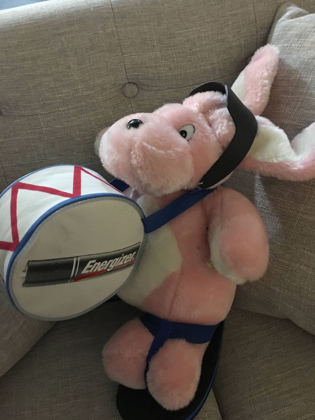 Rare Energizer Bunny Plush With Drum , Flip Flops and Sunglasses - Etsy