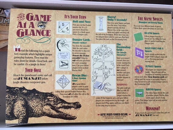 Jumanji Board Game Cards