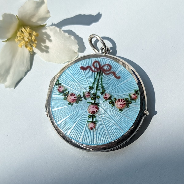 Enamel Locket - Etsy