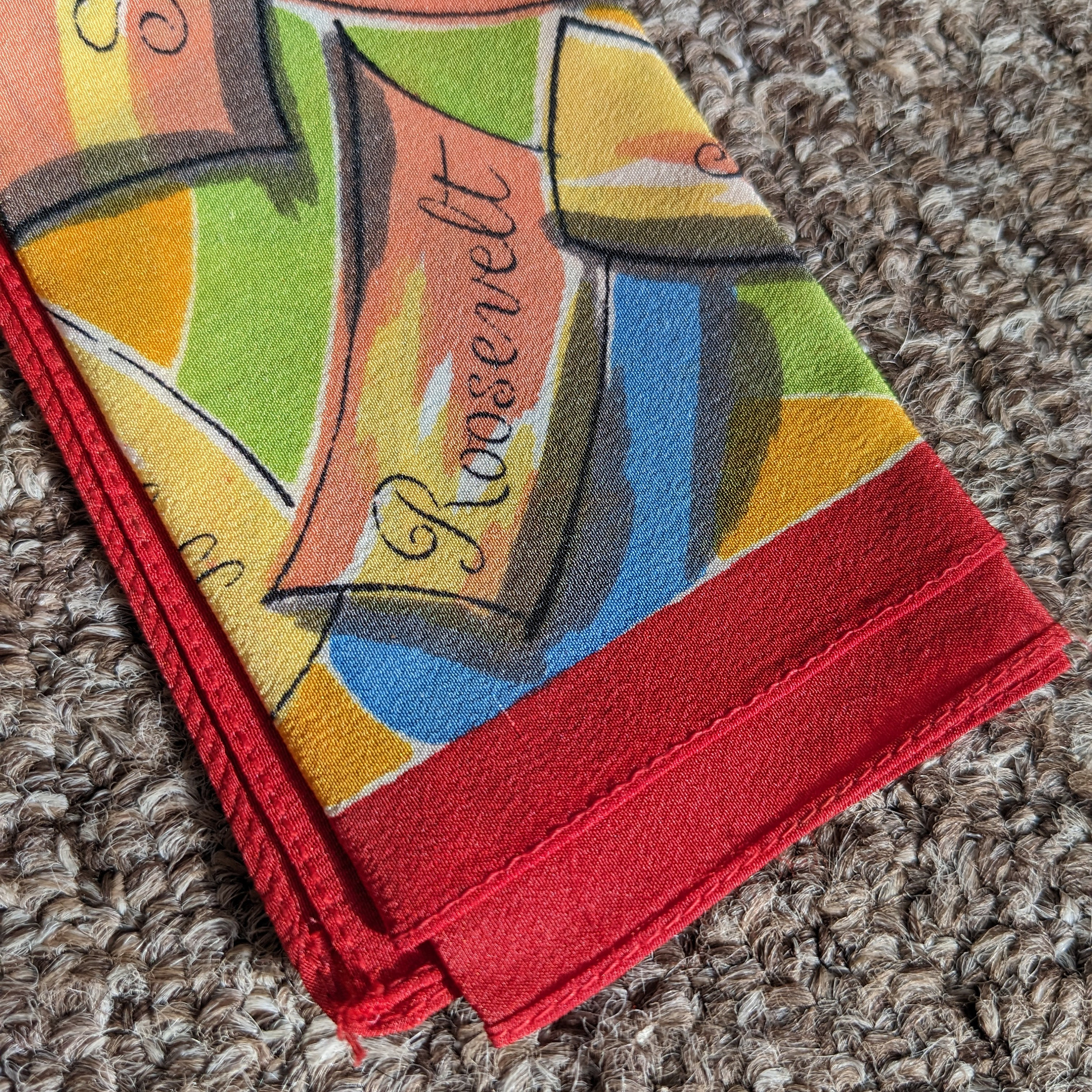 WW2 1940s Handkerchief Big Four WWII Memorabilia Churchill Stalin ...