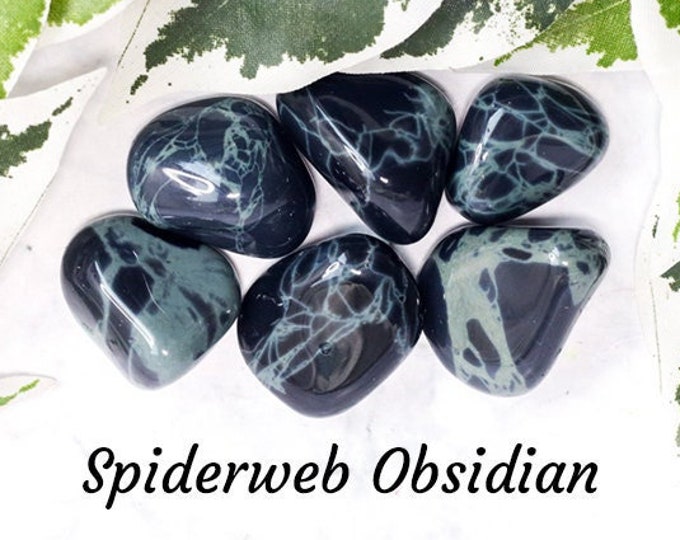Spiderweb Obsidian Crystal - Tumbled Stone Polished Gemstone /problem ...