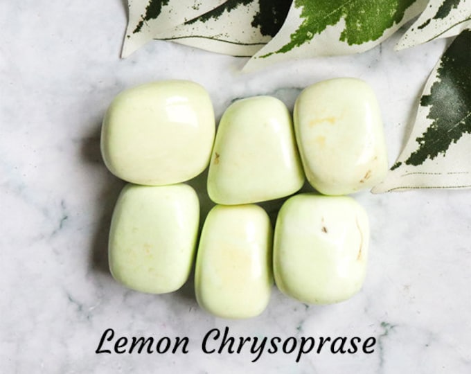 Lemon Chrysoprase Crystal Tumbled Stone Polished Stone - Etsy