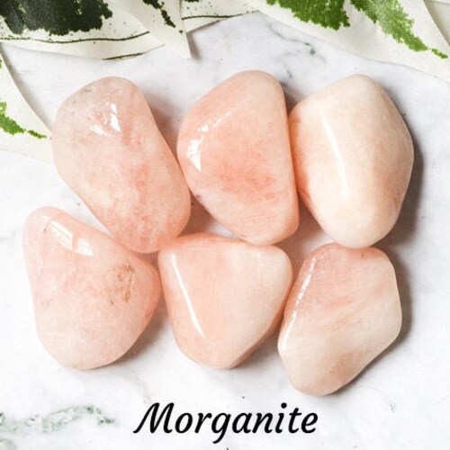 Morganite Crystal Tumbled Stone Polished Stone Gemstone - Etsy