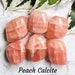 Peach Calcite Crystal - Tumbled Stone - Polished Stone - Gemstone ...
