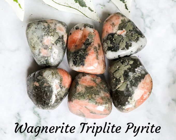 Wagnerite Triplite Pyrite Crystal Tumbled Stone Polished - Etsy