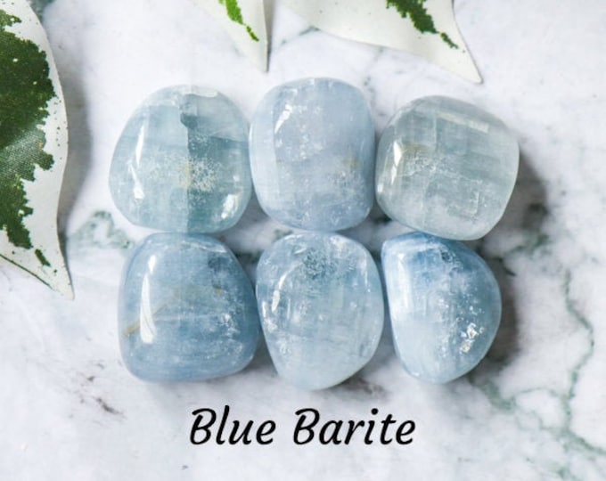 Blue Barite Crystal Tumbled Stone Polished Stone - Etsy