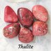 Thulite Rosalite Crystal - Tumbled Stone Polished Gemstone / Emotional ...