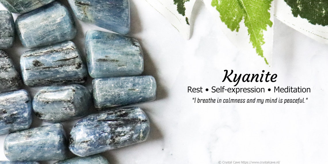 Kyanite Crystal Tumbled Stone Polished Stone Gemstone / | Etsy