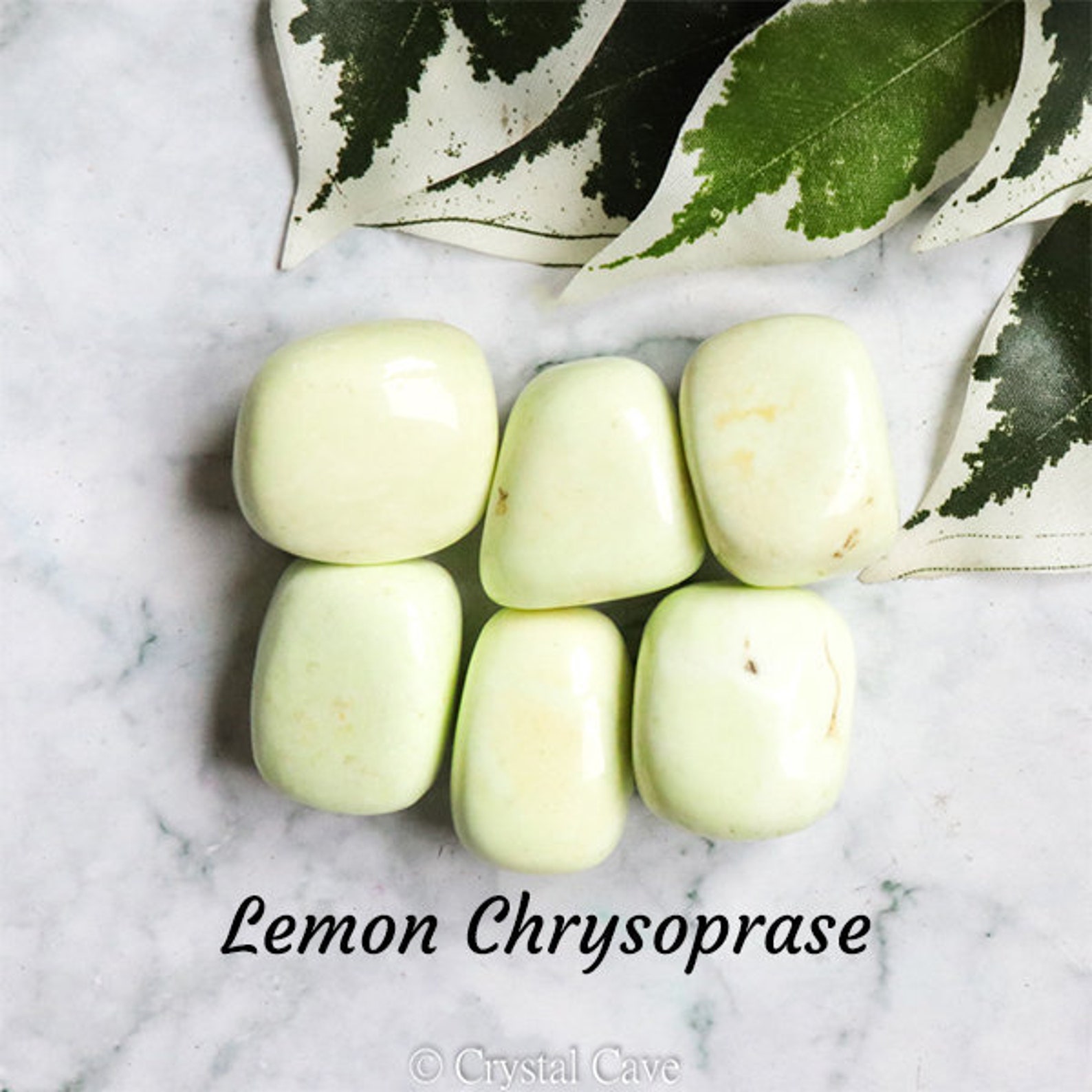 Lemon Chrysoprase Crystal - Tumbled Stone - Polished Stone - Gemstone ...