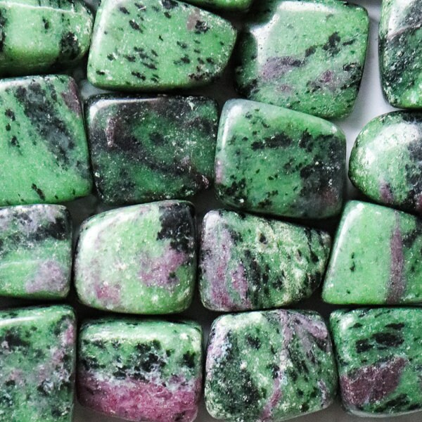 Ruby in Zoisite Crystal Tumbled Stone Polished Stone - Etsy