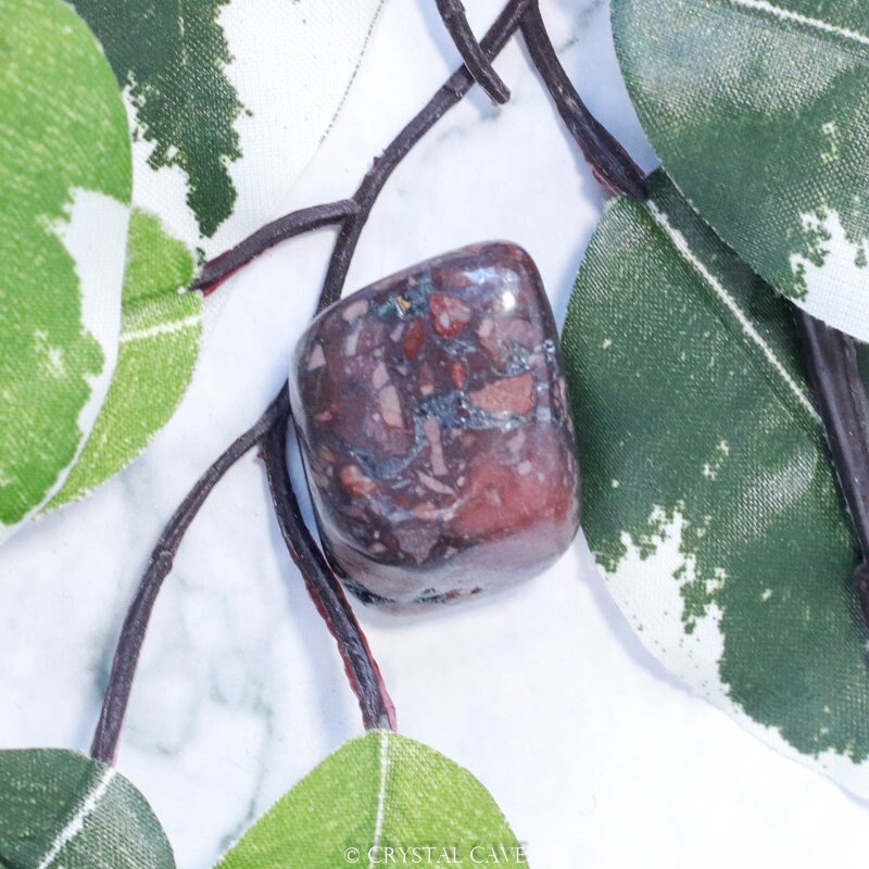 Hematite Breccia With Quartz Crystal Tumbled Stone - Etsy