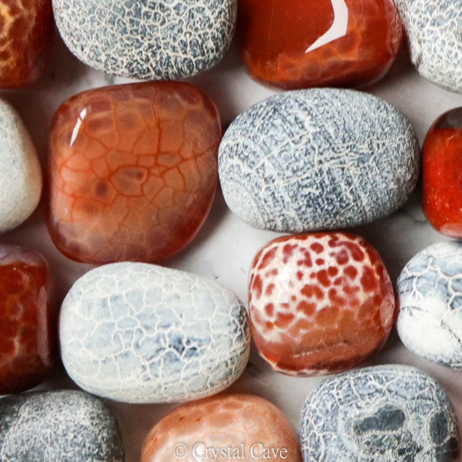 Snakeskin Agate Crystal Tumbled Stone Polished Gemstone / | Etsy