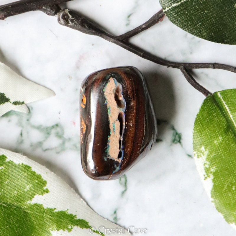 Boulder Opal Crystal - Tumbled Stone - Polished Stone - Gemstone ...
