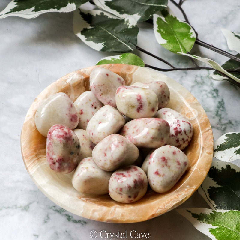 Cinnabarite Cinnabar on Quartz Crystal Tumbled Stone | Etsy