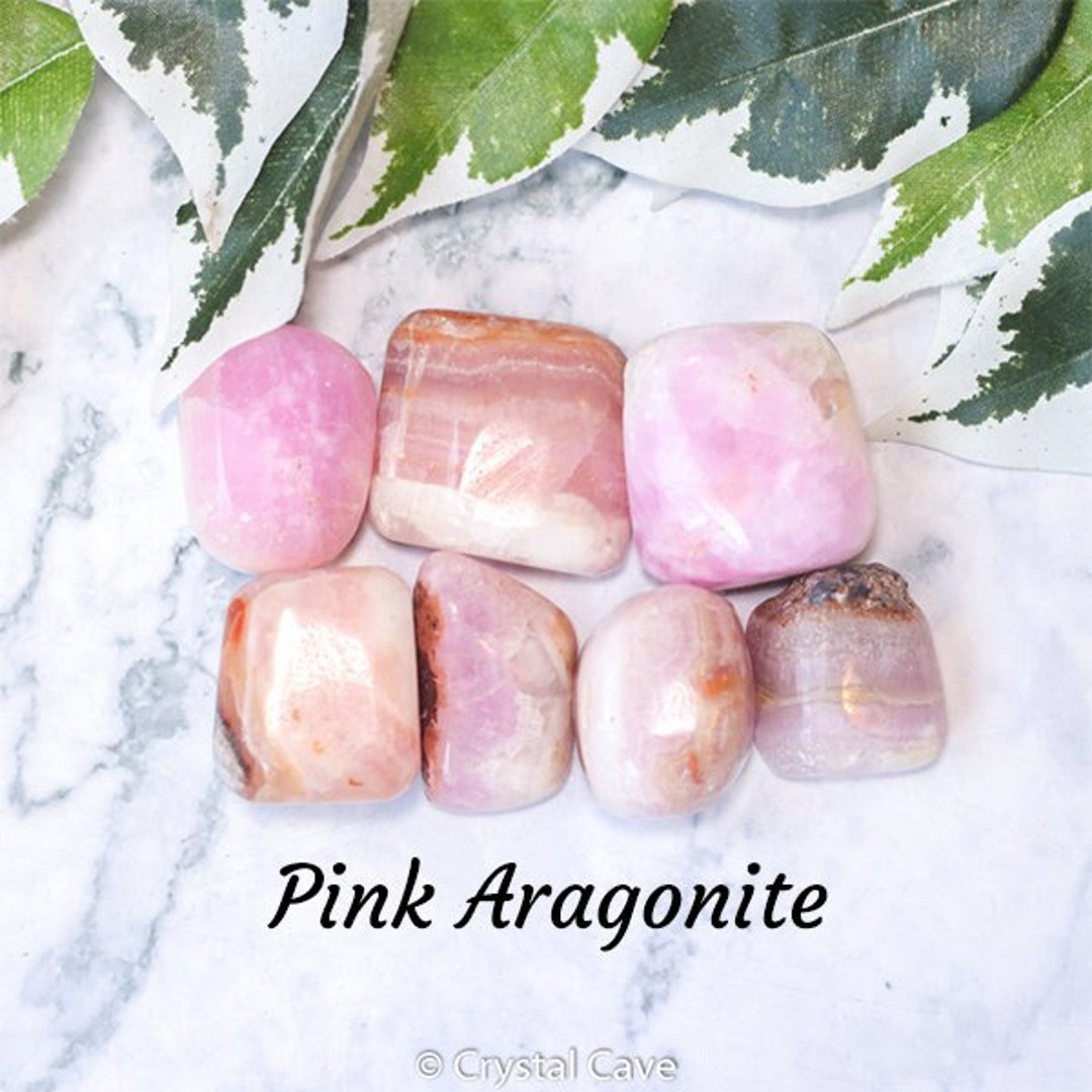 Pink Aragonite Crystal - Tumbled Stone Polished Gemstone / Compassion ...
