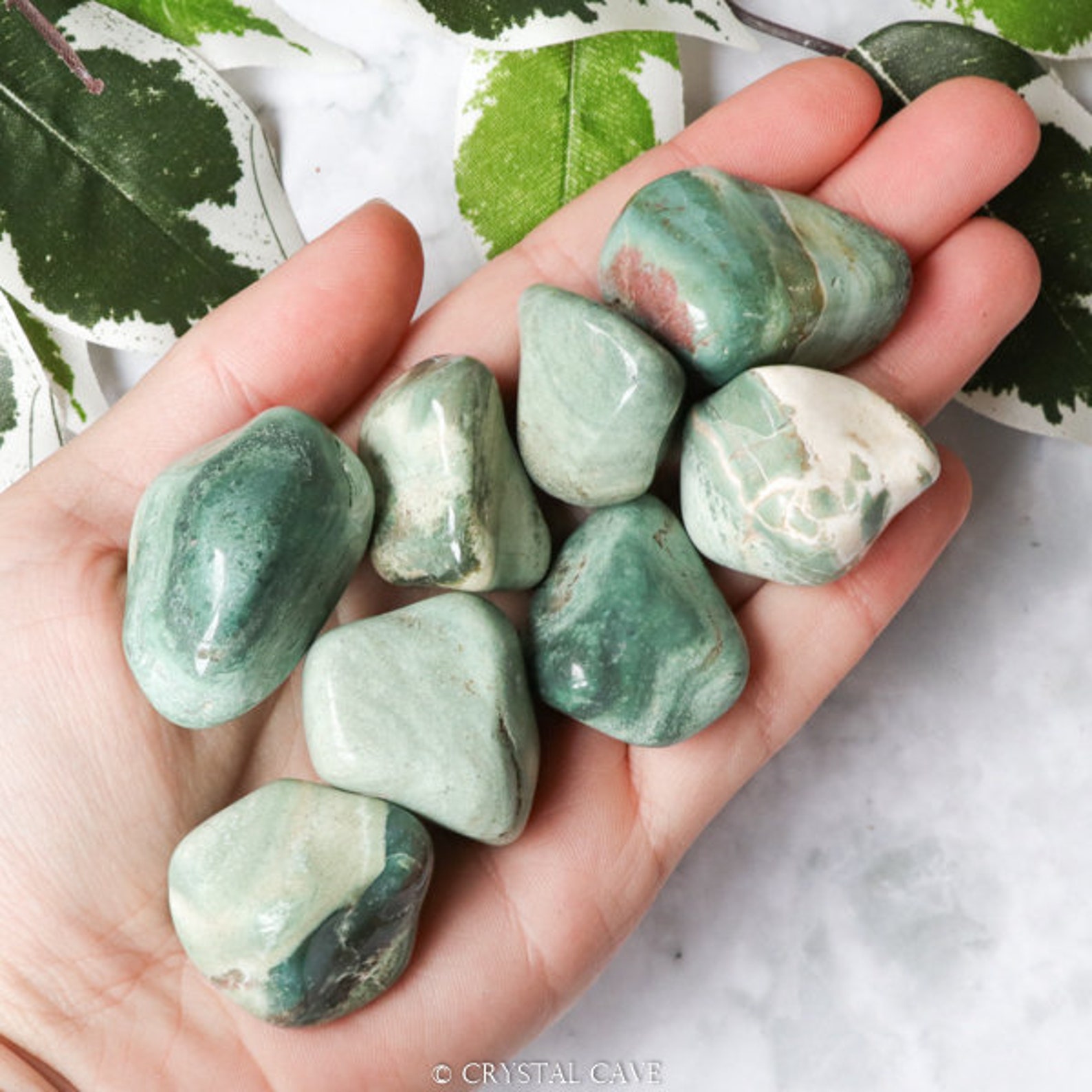 Prasem Prazym Seriphos Green Quartz Crystal - Tumbled Stone Polished ...