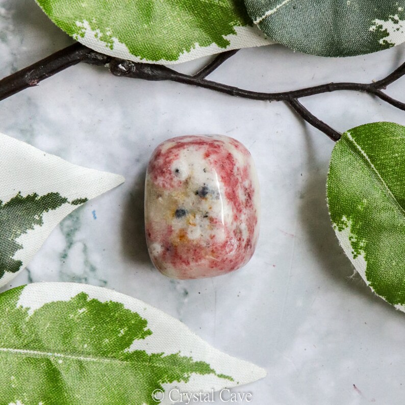 Cinnabarite Cinnabar on Quartz Crystal Tumbled Stone | Etsy