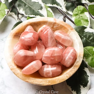 Peach Calcite Crystal - Tumbled Stone - Polished Stone - Gemstone ...