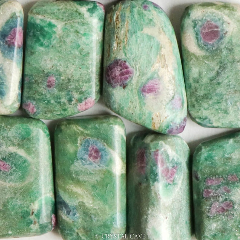 Ruby in Fuchsite Crystal Tumbled Stone Polished Stone - Etsy