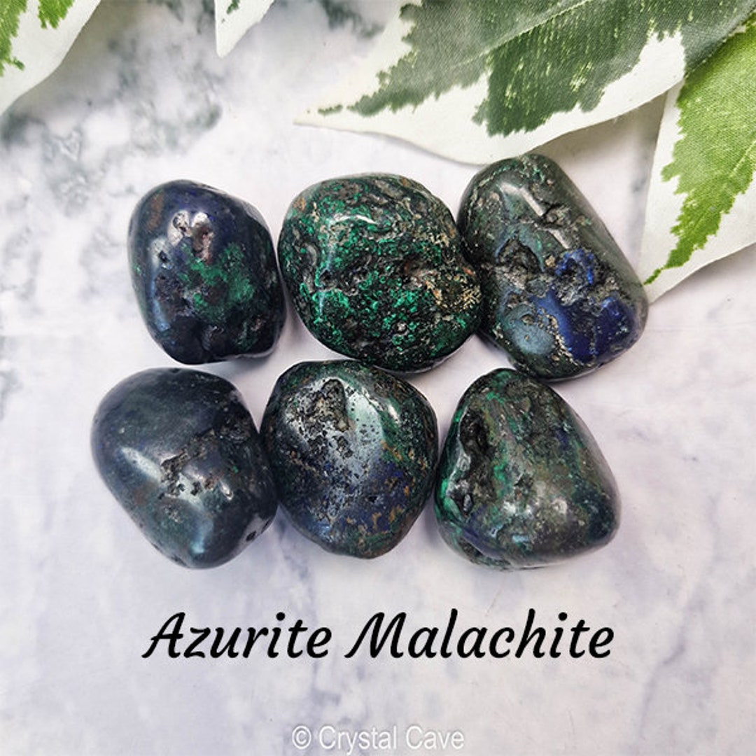Azurite Malachite Crystal - Tumbled Stone - Polished Stone - Gemstone ...