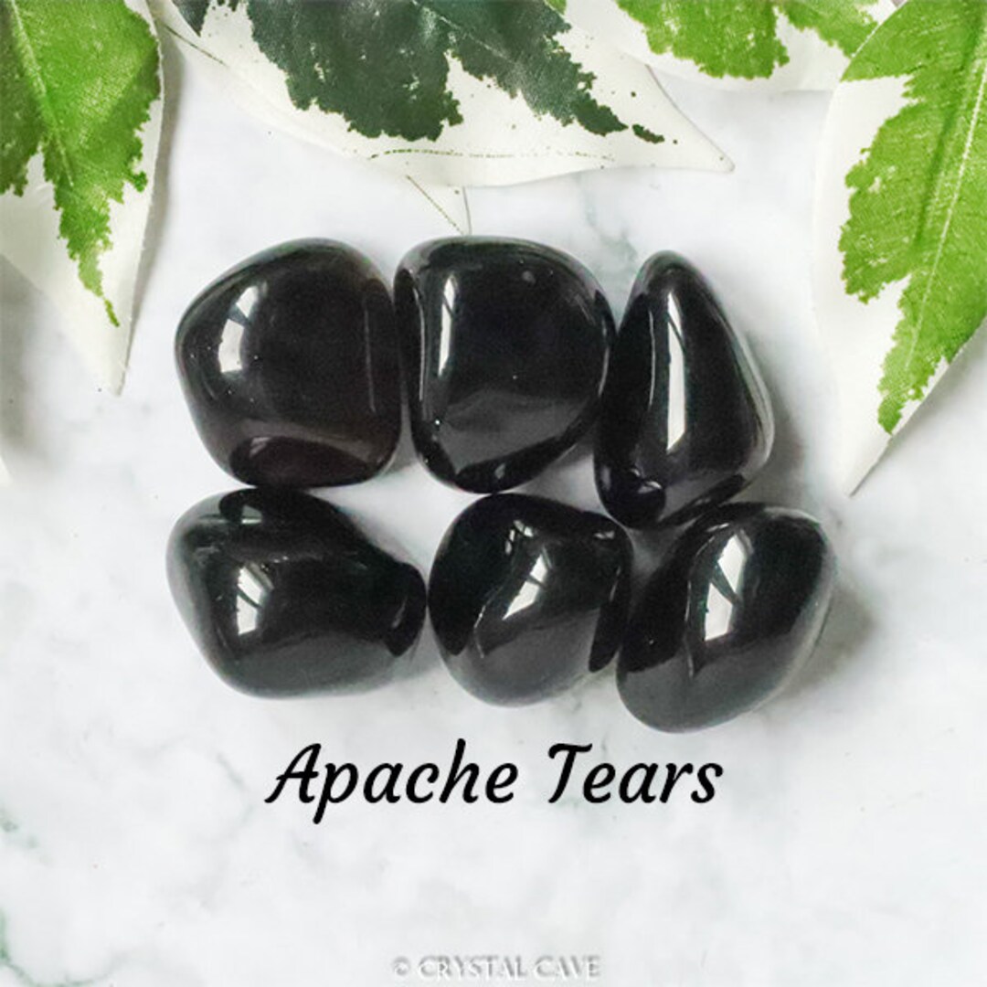 Apache Tears Crystal - Tumbled Stone - Polished Stone - Gemstone / for ...