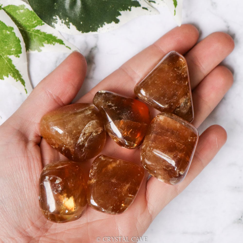 Honey Calcite Crystal Tumbled Stone Polished Stone - Etsy
