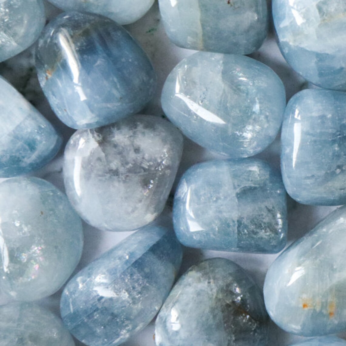 Blauwe Bariet Edelsteen Trommelsteen Knuffelsteen / Steen | Etsy