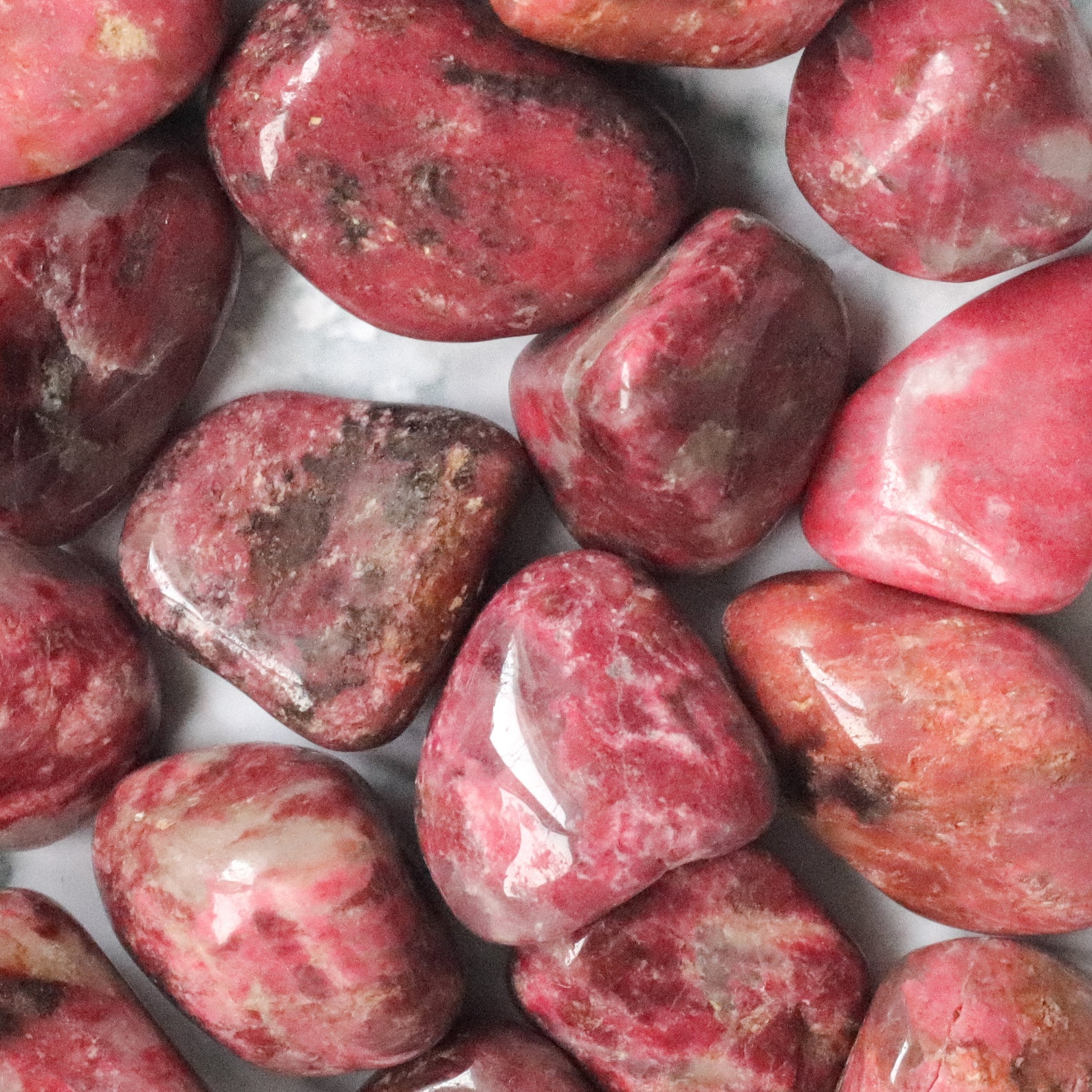 Thulite Rosalite Crystal Tumbled Stone Polished Stone - Etsy