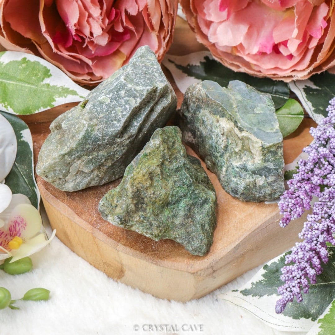 Raw Nephrite Jade Crystal / Rough Natural Stone Lump / Crystal ...