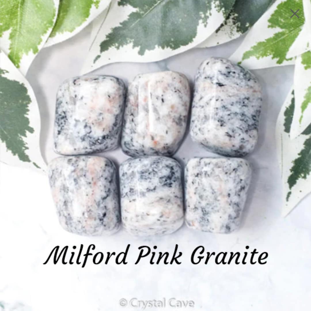 Milford Pink Granite Crystal Tumbled Stone Polished Gemstone ...