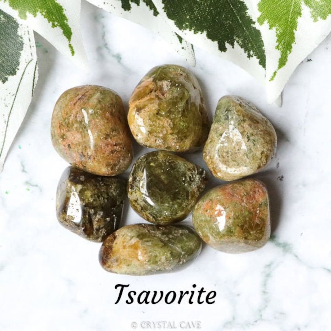 Tsavorit-Grossular-Edelstein – Trommelstein, Kuschelstein ...