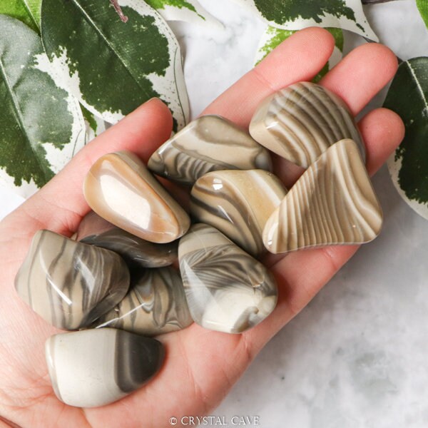 Banded Flint Fire Stone Crystal - Tumbled Stone Polished Gemstone ...