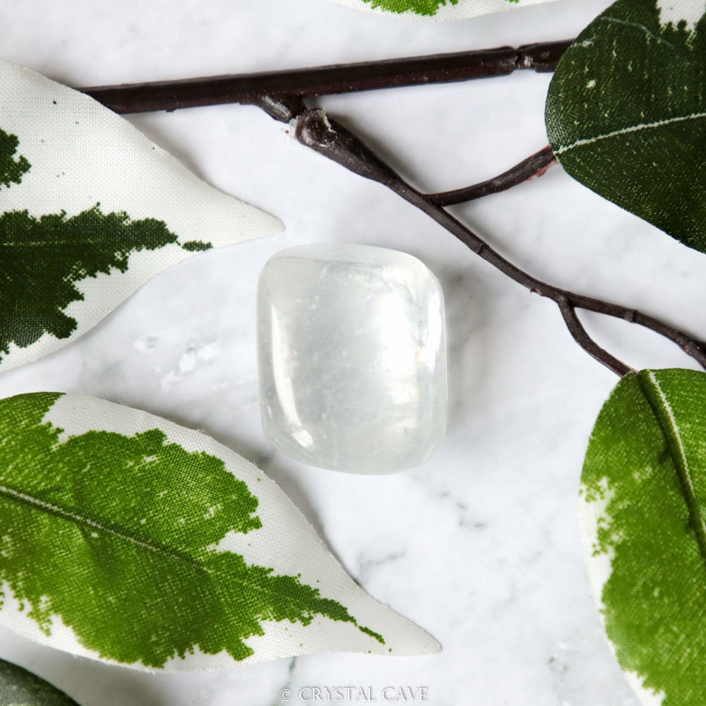 Optical Calcite Crystal Tumbled Stone Polished Gemstone / Cleansing ...