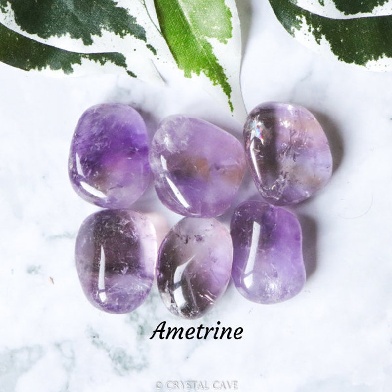 Ametrine Crystal Tumbled Stone Polished Stone Gemstone / | Etsy
