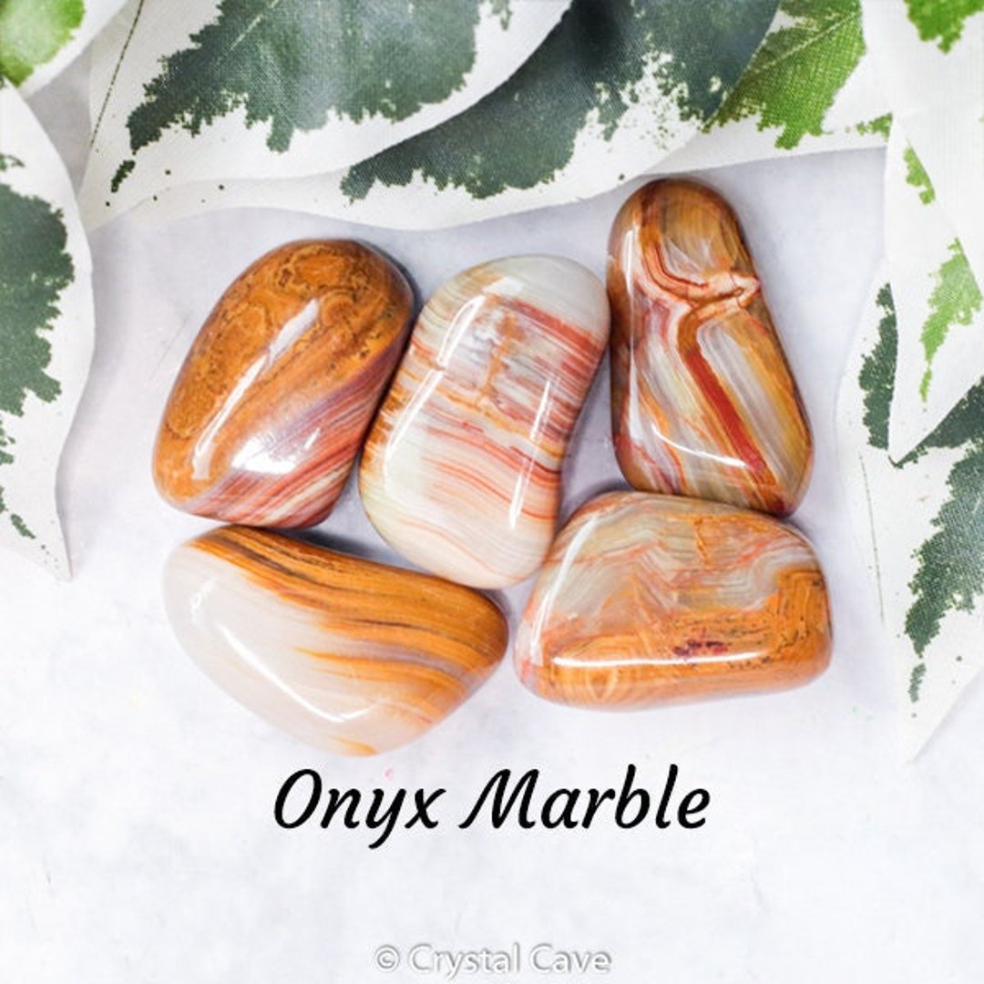 Onyx Marble Crystal - Tumbled Stone Polished Gemstone / Strength ...