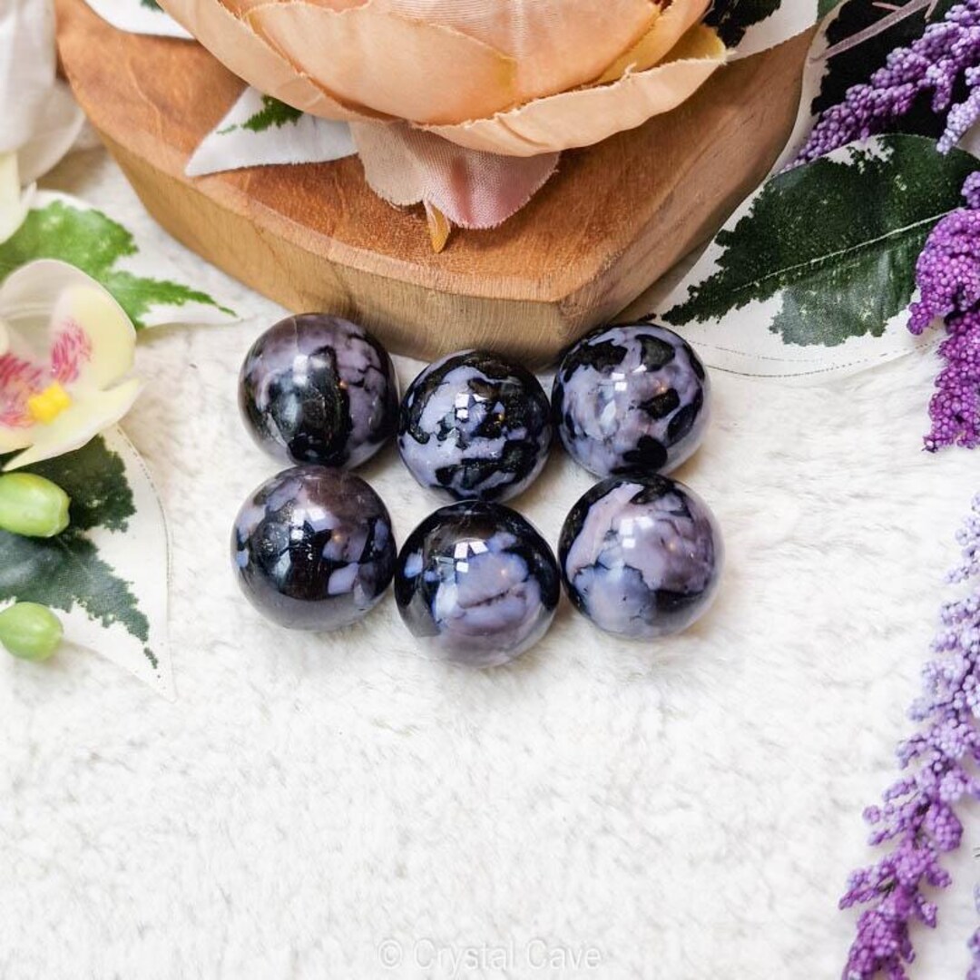 Indigo Gabbro Sphere Crystal Carving 2.5cm 25mm Orb Ball Polished Stone ...