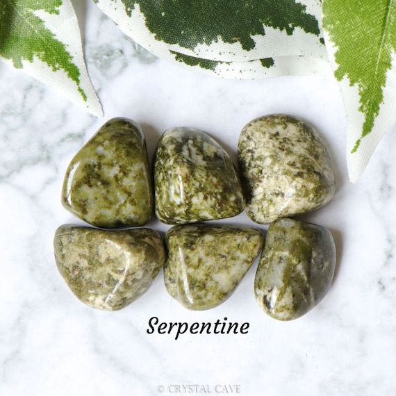 Serpentine Crystal Tumbled Stone Polished Stone Gemstone - Etsy