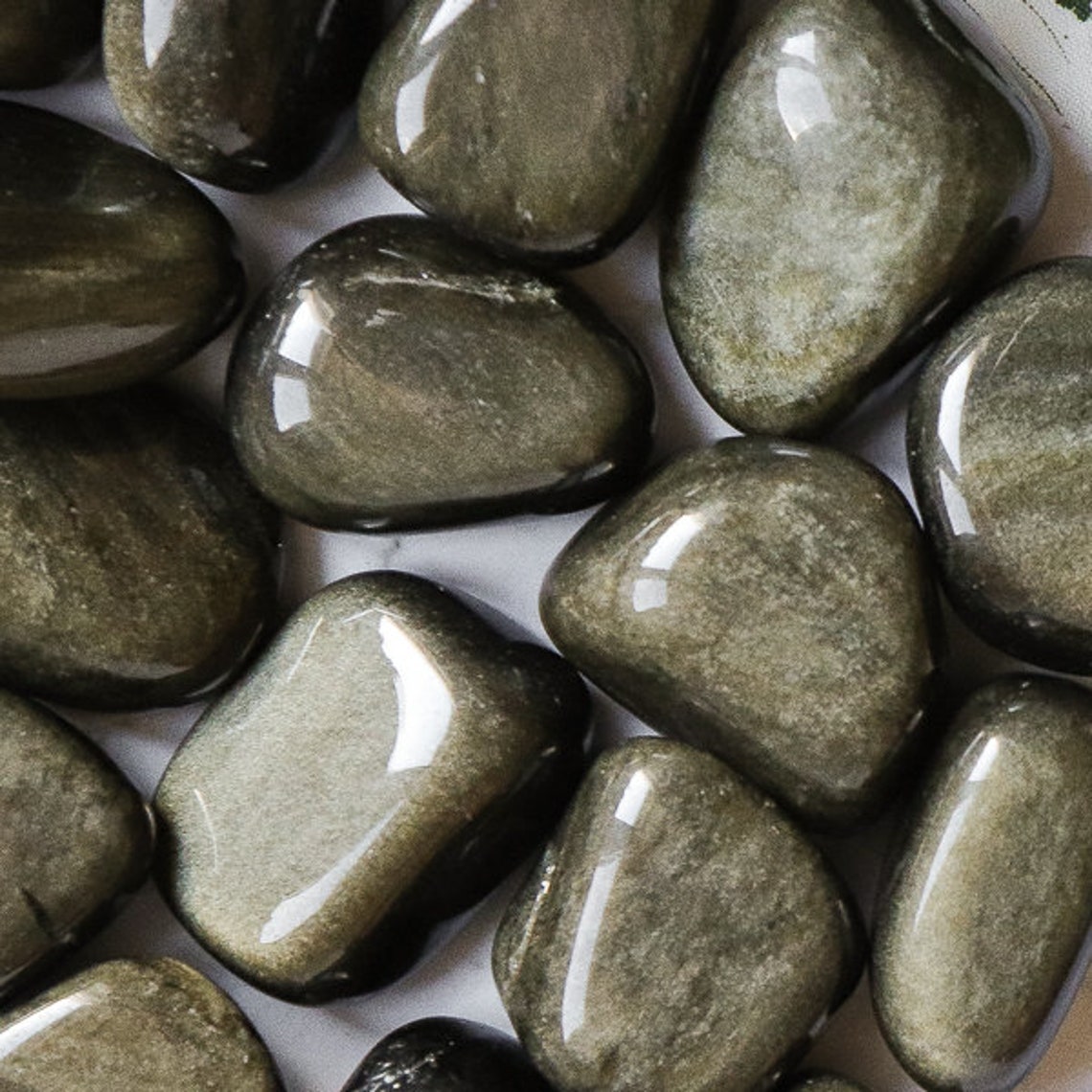 Gold Sheen Obsidian Crystal Tumbled Stone Polished Stone - Etsy