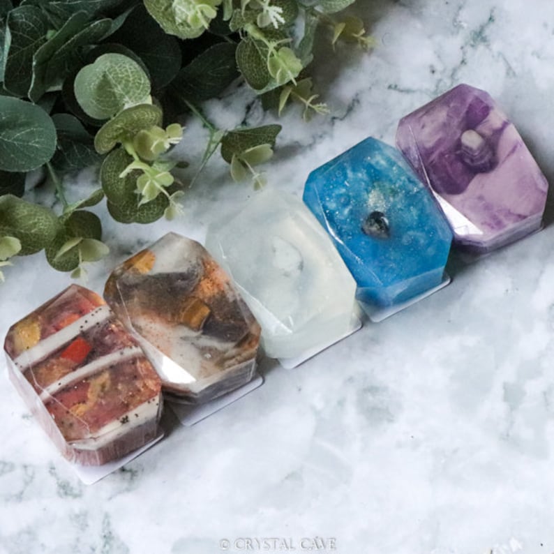 Crystal Soap Gift Set the Five Elements Box Crystal Infused - Etsy