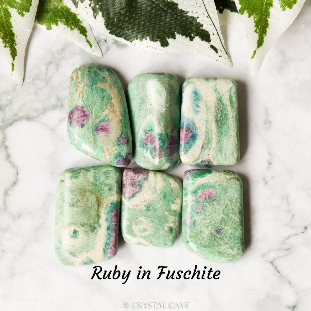 Ruby in Fuchsite Crystal - Tumbled Stone Polished Gemstone / Love ...