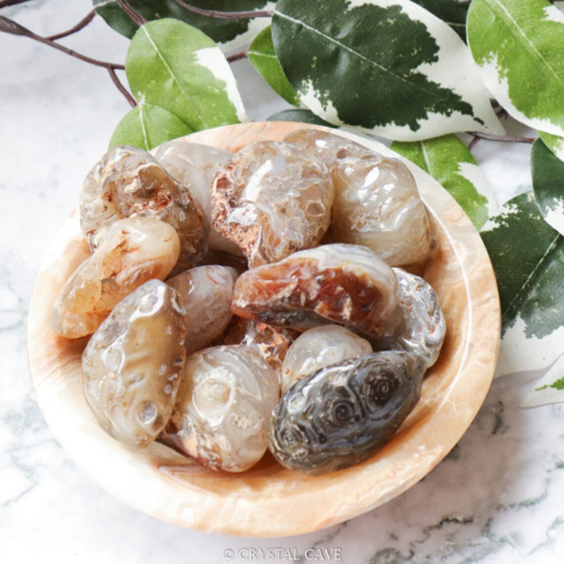 Agate Geodine Geode Crystal - Tumbled Stone - Polished Stone - Gemstone ...