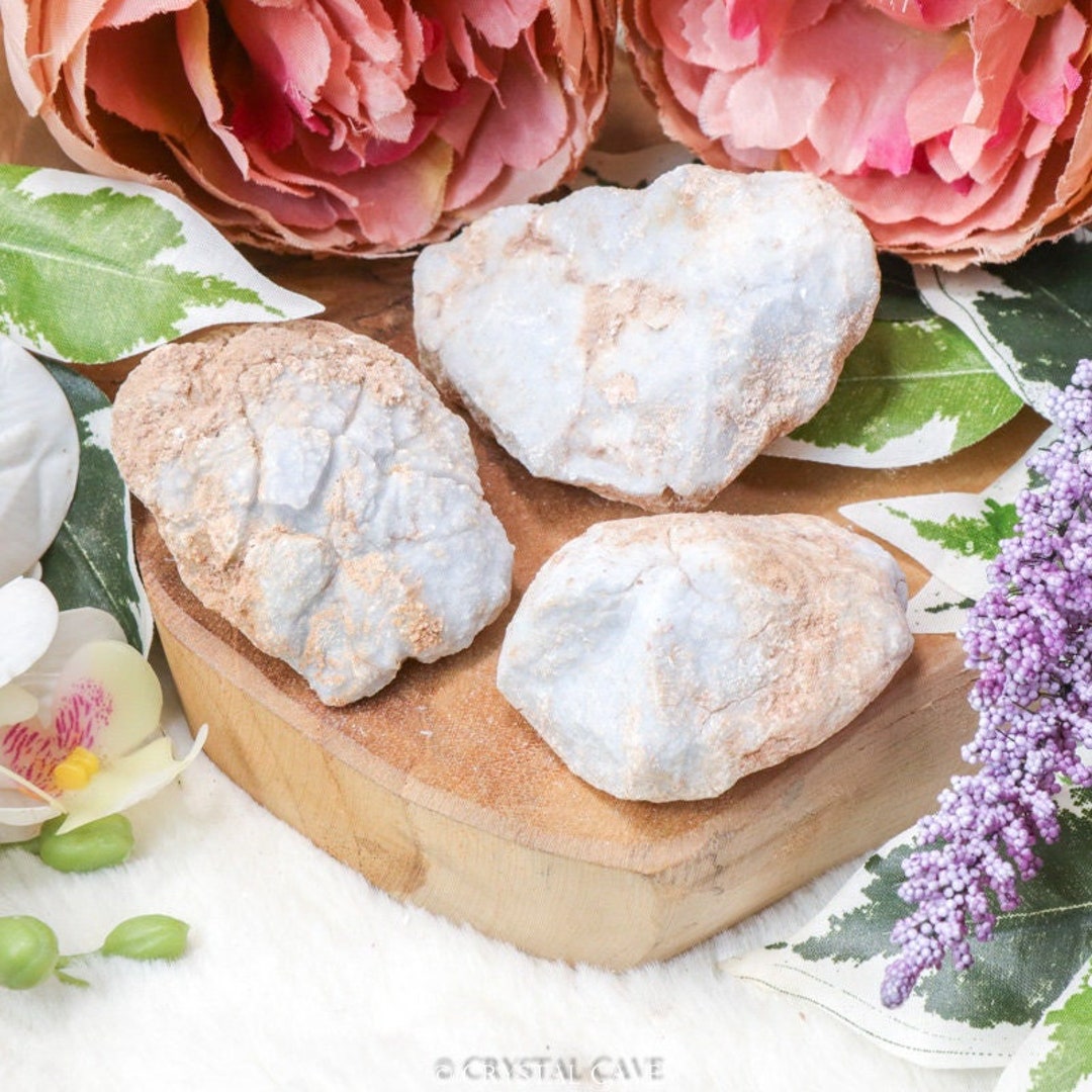 Raw Angelite Crystal / Anhydrite Rough Natural Stone Lump / Crystal ...