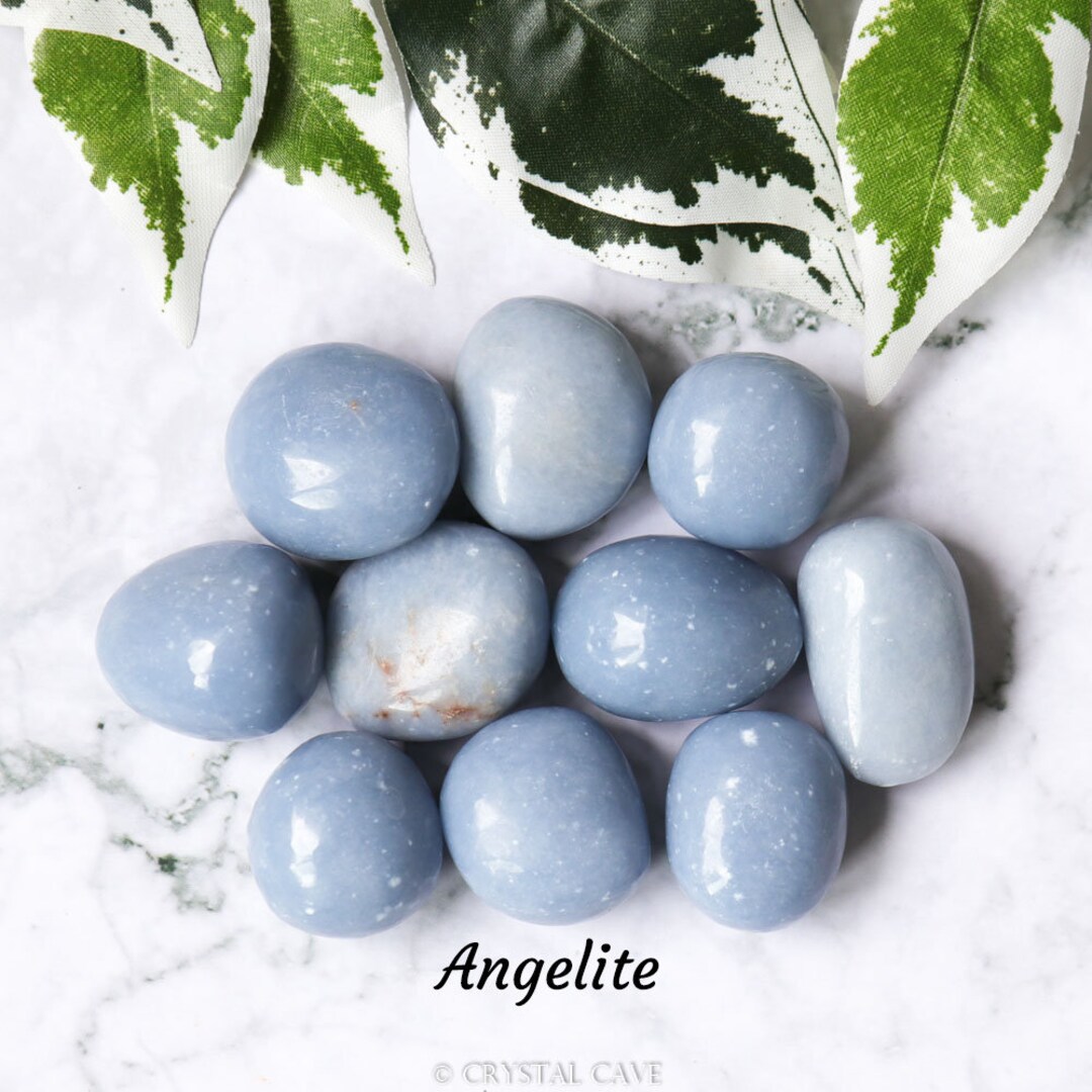 Angelite Crystal - Tumbled Stone - Polished Stone - Gemstone / for ...