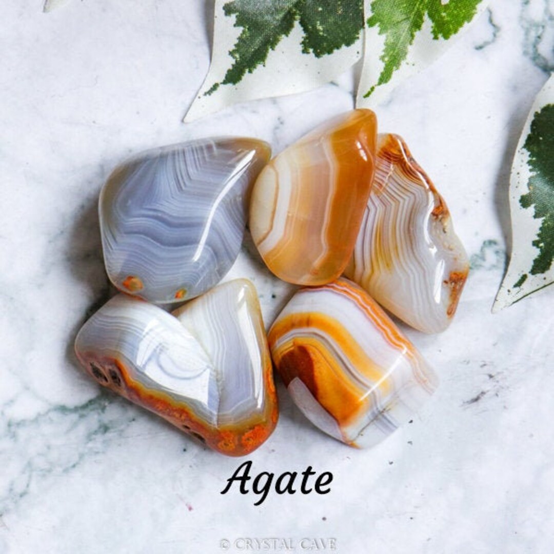 Agate Crystal - Tumbled Stone - Polished Stone - Gemstone / for Peace ...