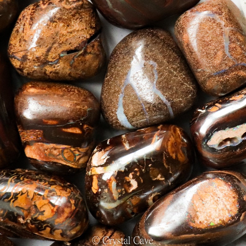 Boulder Opal Crystal Tumbled Stone Polished Stone - Etsy