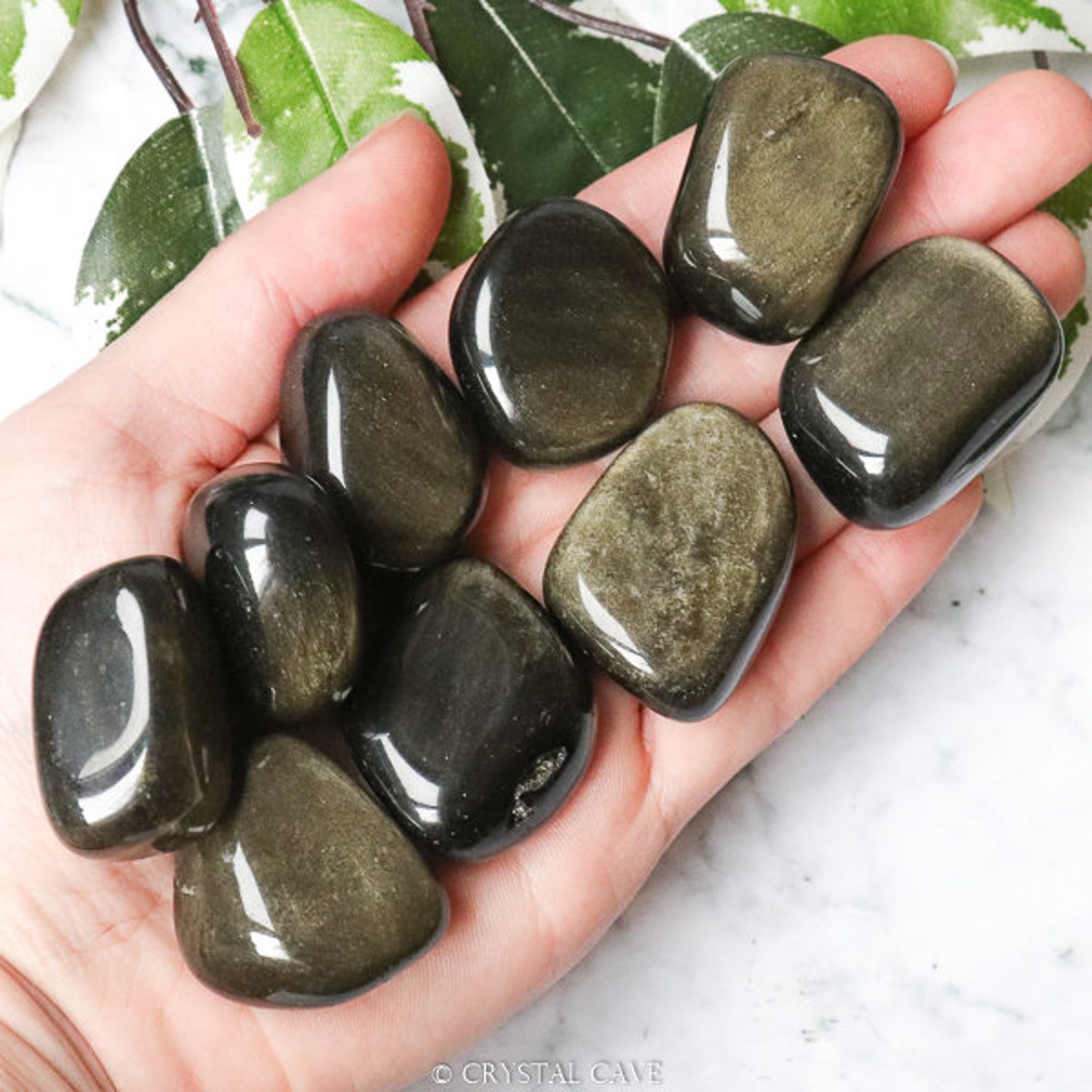 Gold Sheen Obsidian Crystal Tumbled Stone Polished Stone - Etsy