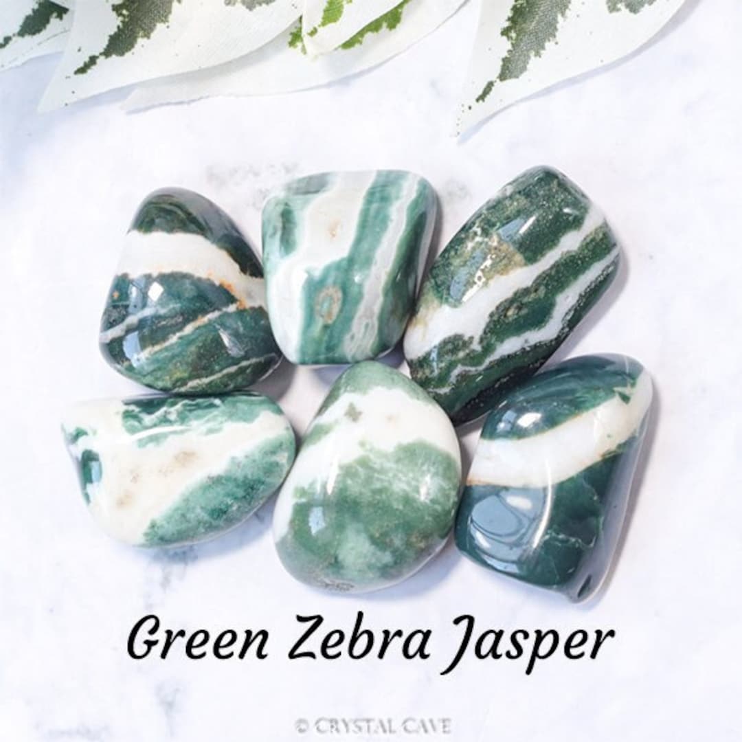 Green Zebra Jasper Crystal Tumbled Stone Polished Gemstone / Nature ...